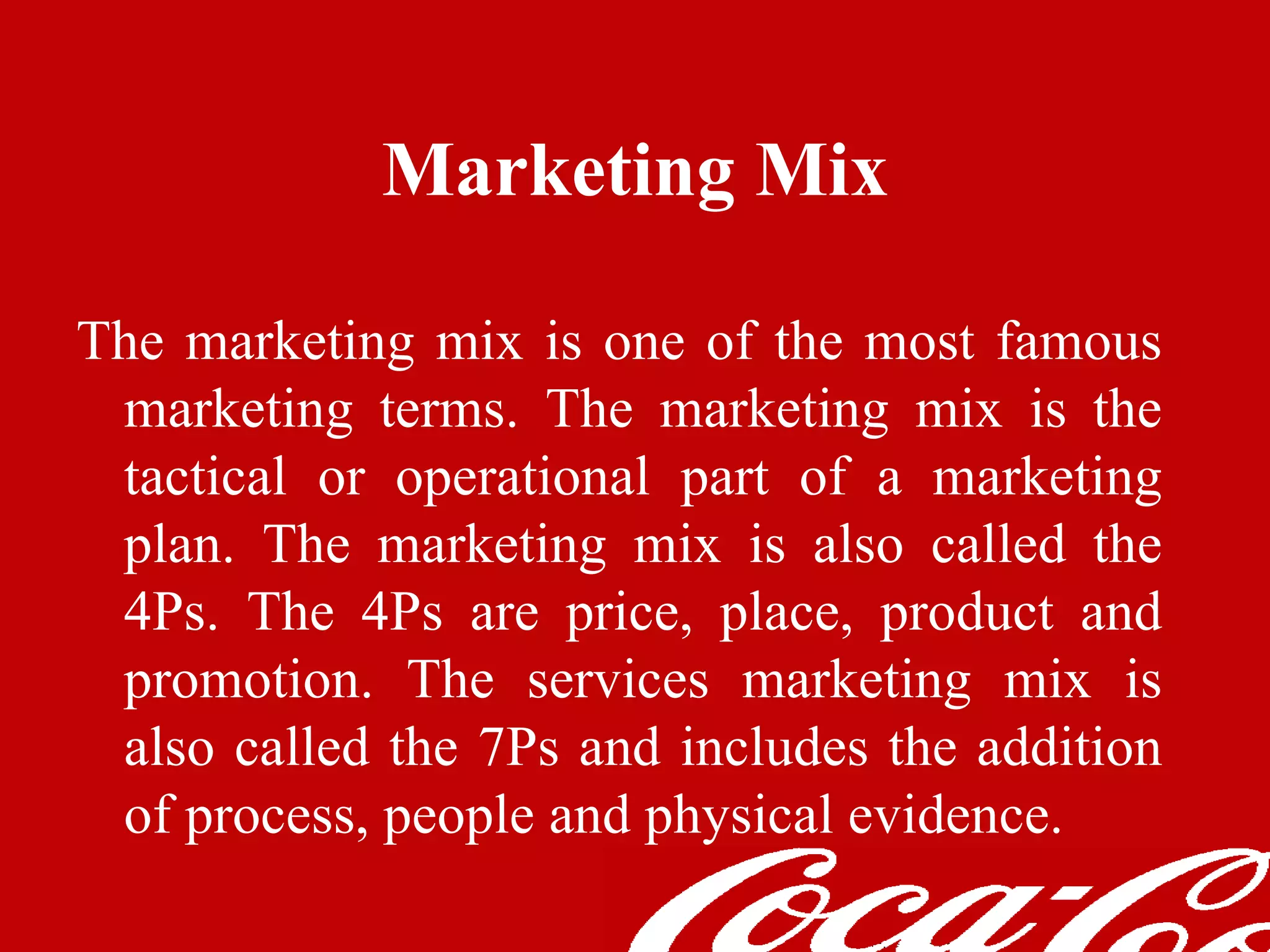 Marketing Mix of Coca Cola Bangladesh Ltd | PPT