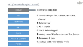 Marketing mix of itc hotel | PPTX