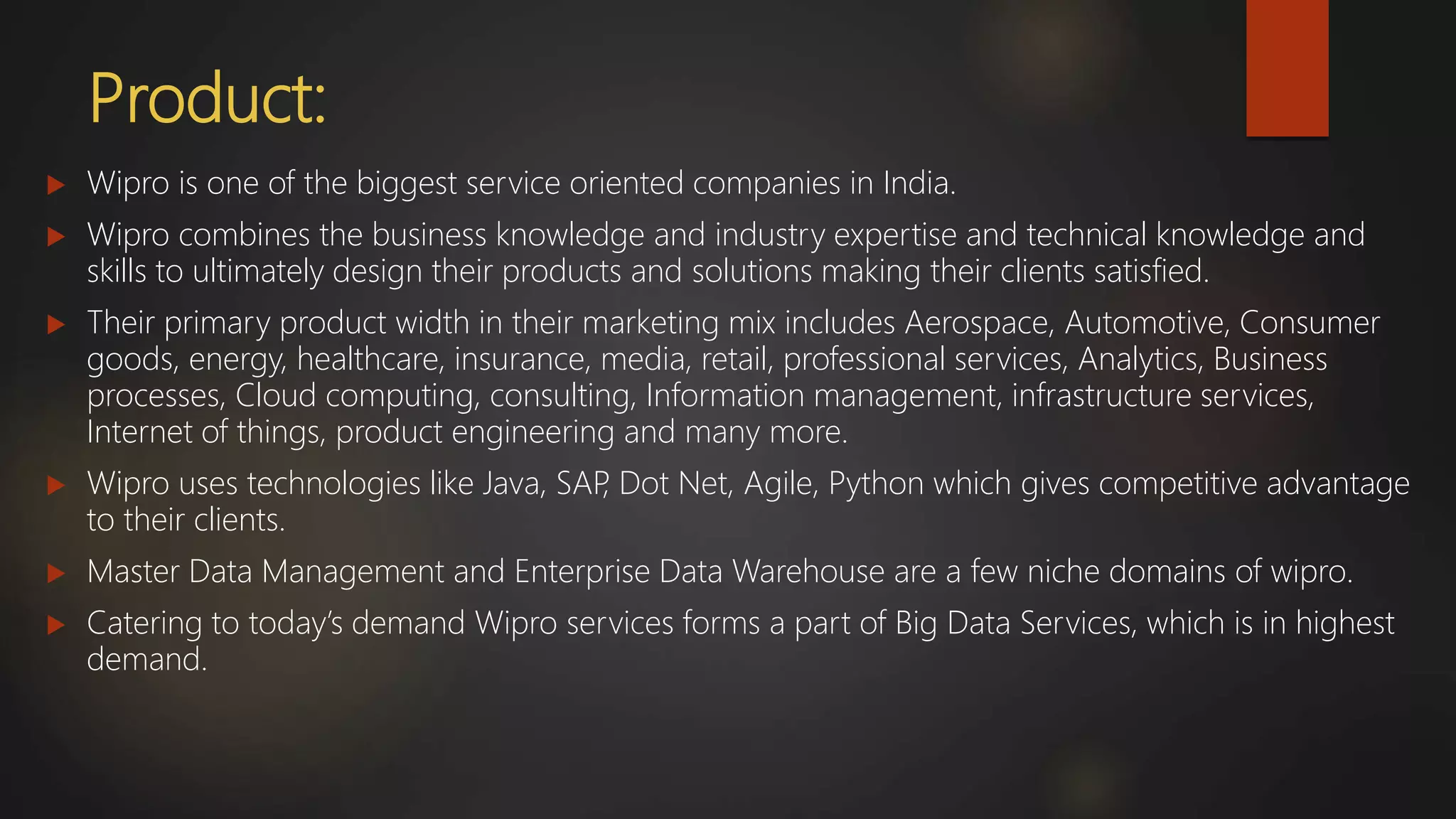 Marketing mix of wipro | PPTX