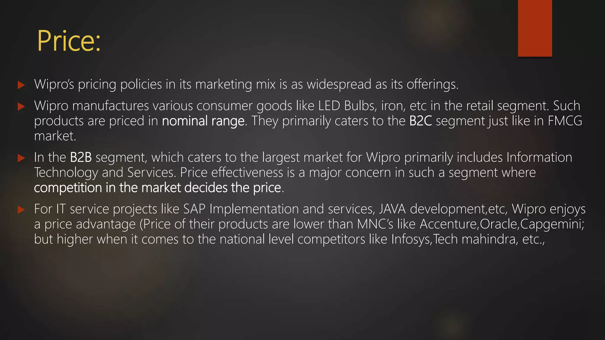 Marketing mix of wipro | PPTX