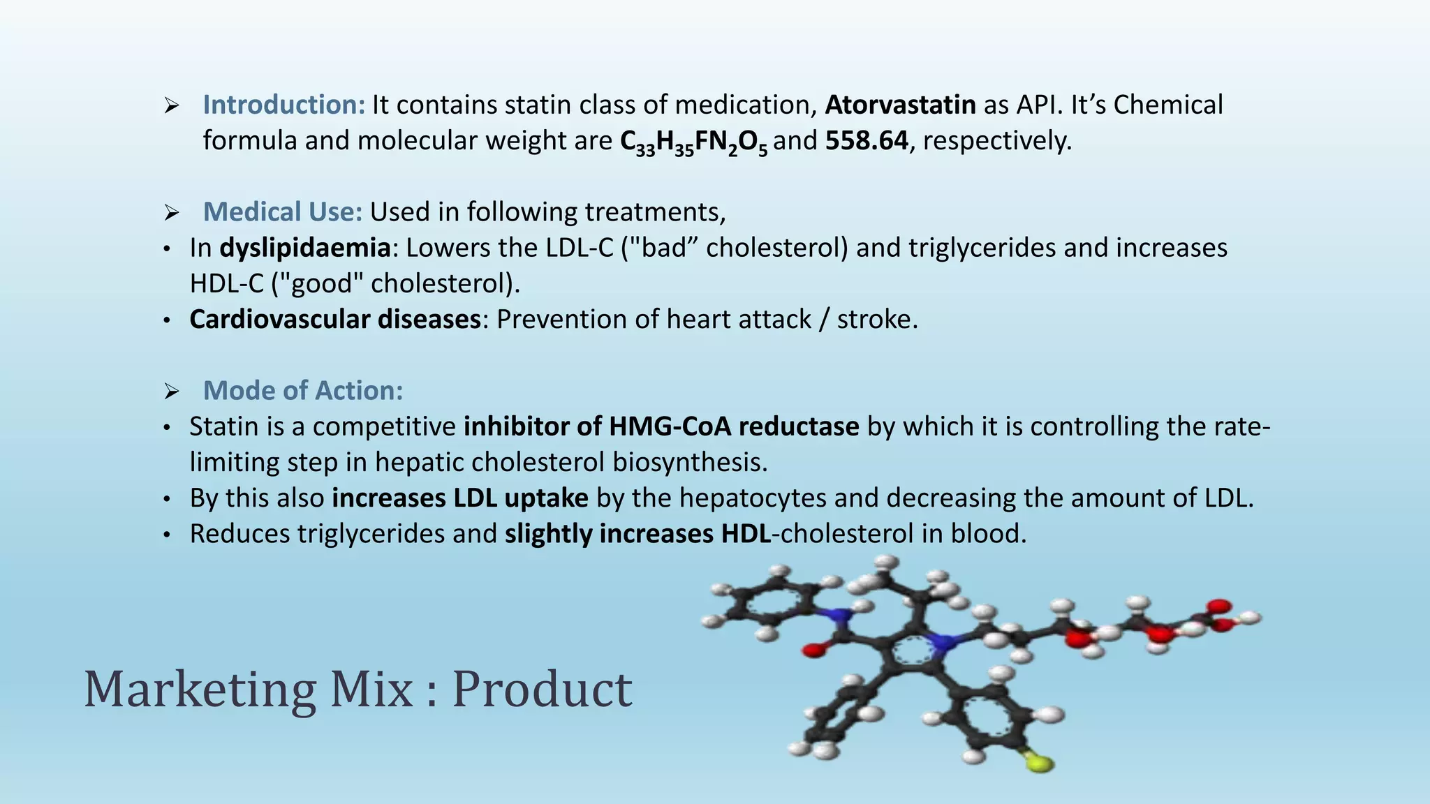 Marketing Mix, PLC, SWOT Analysis - LIPITOR | PPT