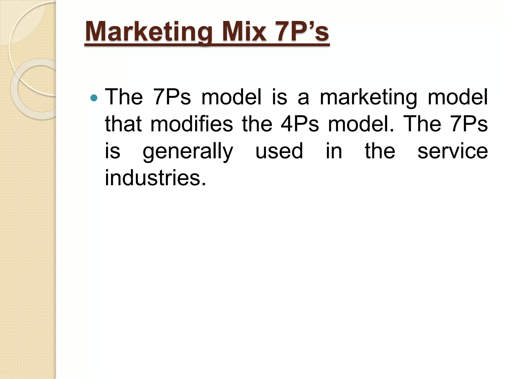 Marketing mix-Types-4 p's,7p's-scope and Importance. | PPTX | Marketing ...
