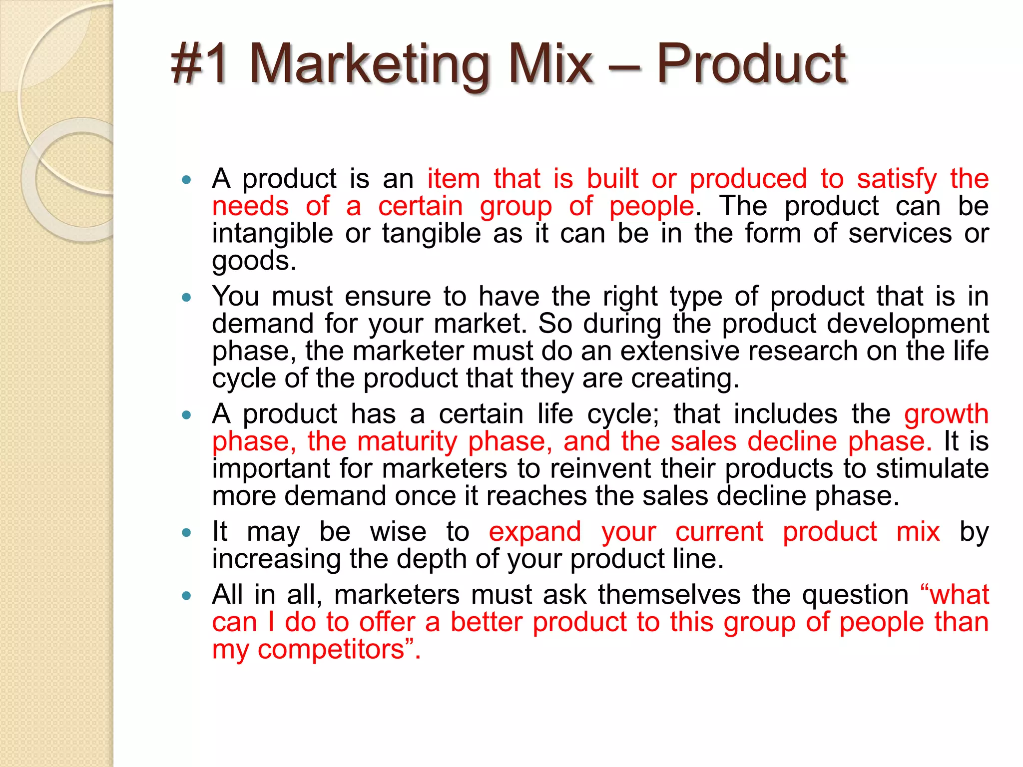 Marketing mix-Types-4 p's,7p's-scope and Importance. | PPTX | Marketing ...