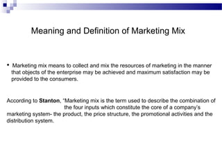 Marketing mix ppt | PPT