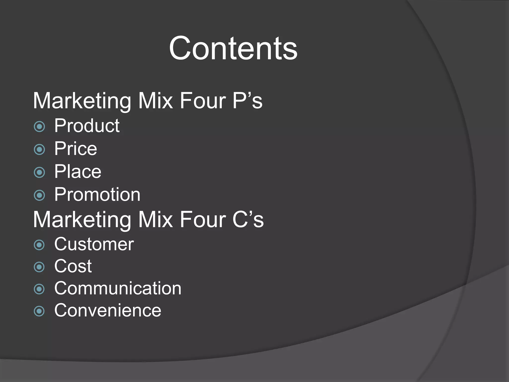 Marketing mix presentation | PPTX