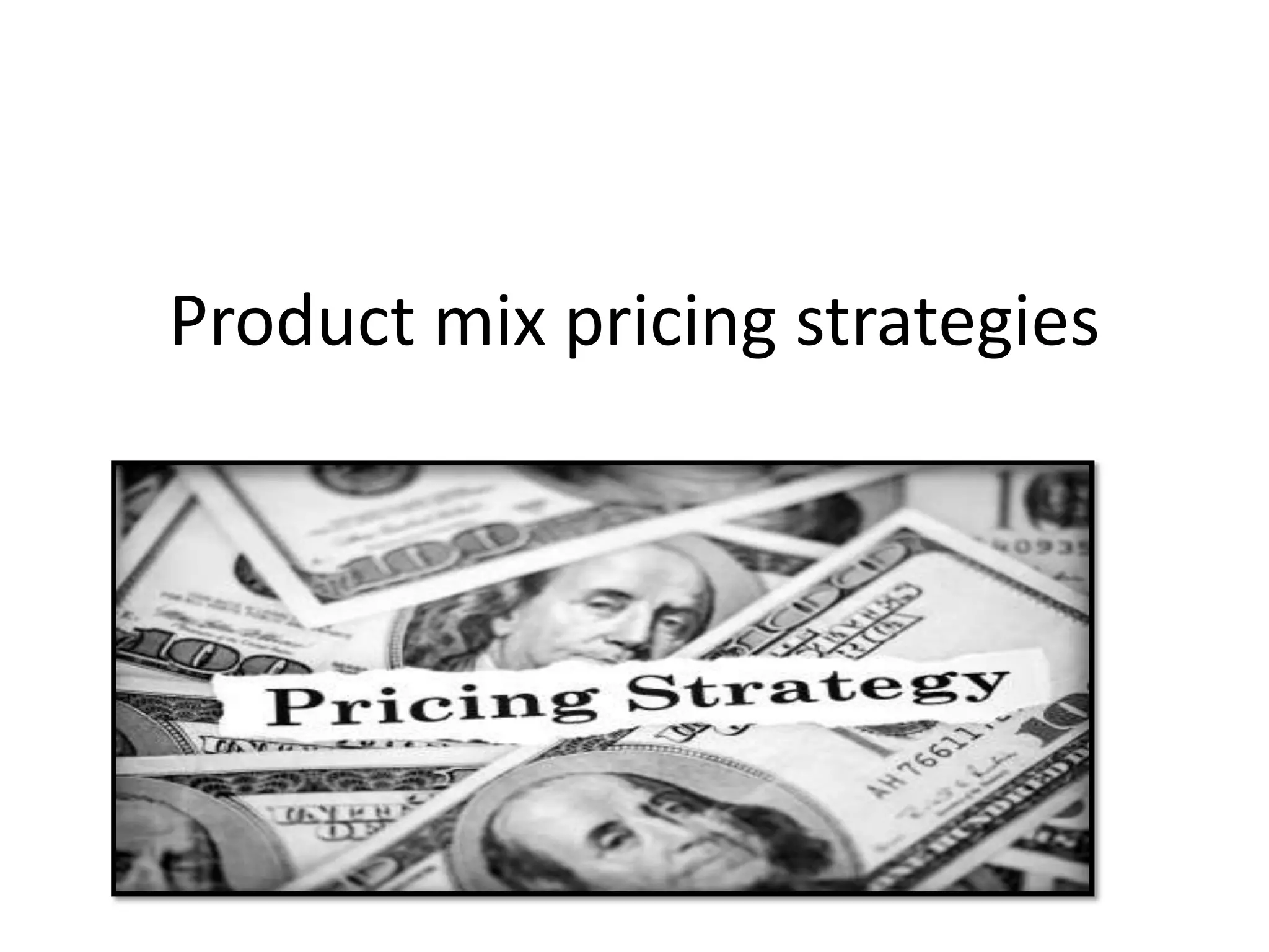 Marketing mix pricing | PPTX