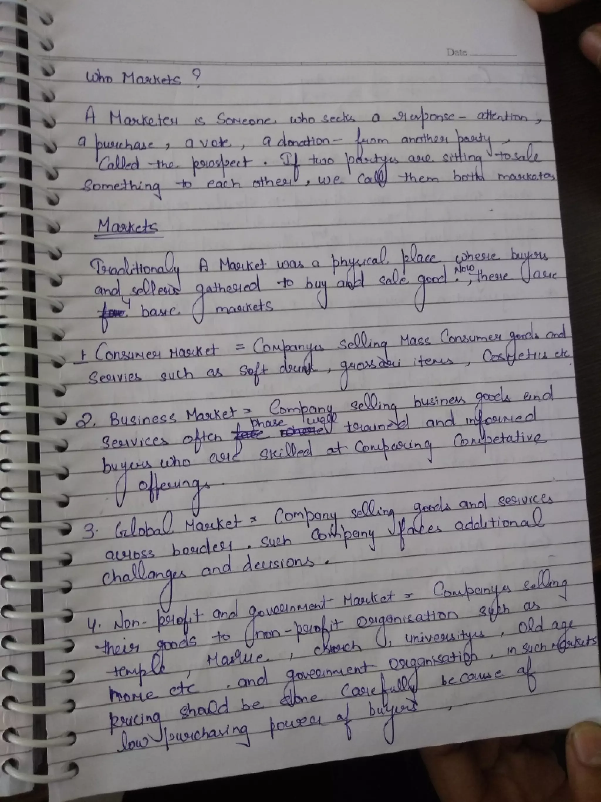 BBA Notes -Marketing Management | PDF