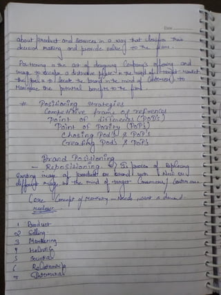 BBA Notes -Marketing Management | PDF