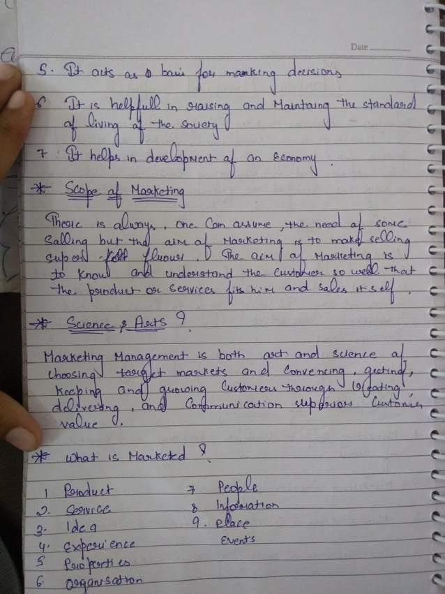 BBA Notes -Marketing Management | PDF