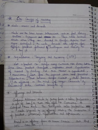 BBA Notes -Marketing Management | PDF