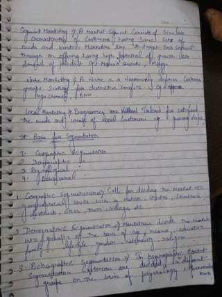 BBA Notes -Marketing Management | PDF