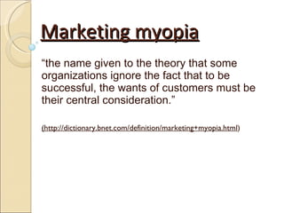 Marketing Myopia | PPT