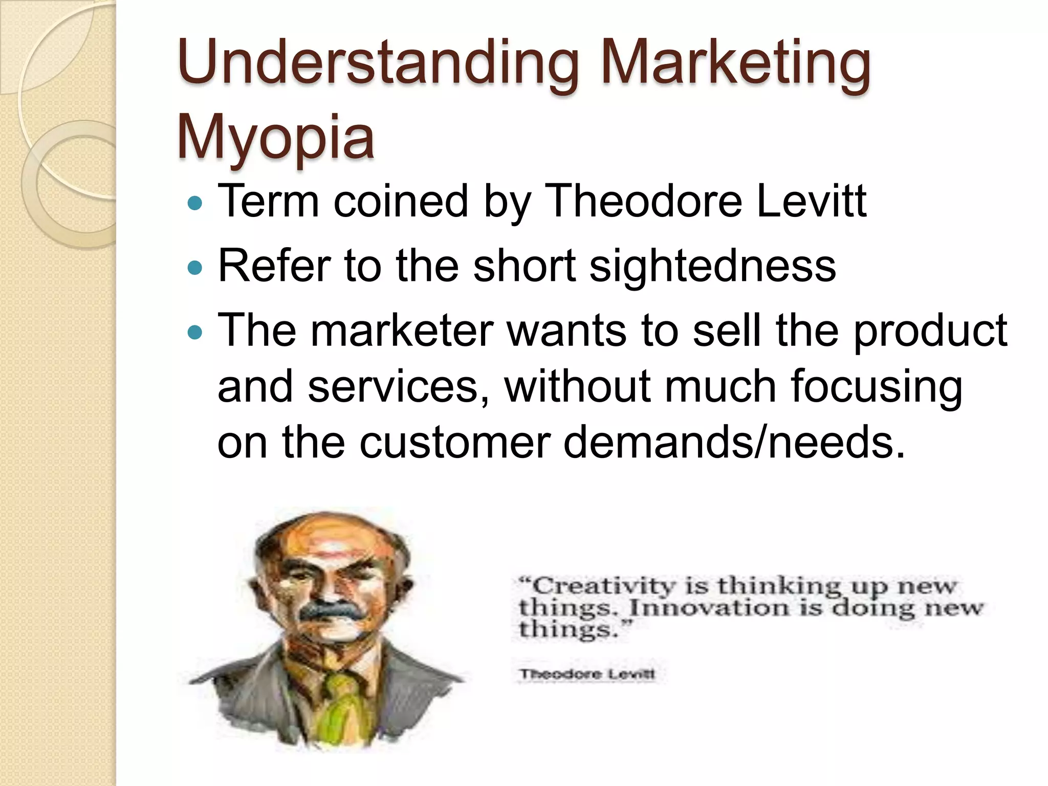 Marketing myopia | PPTX