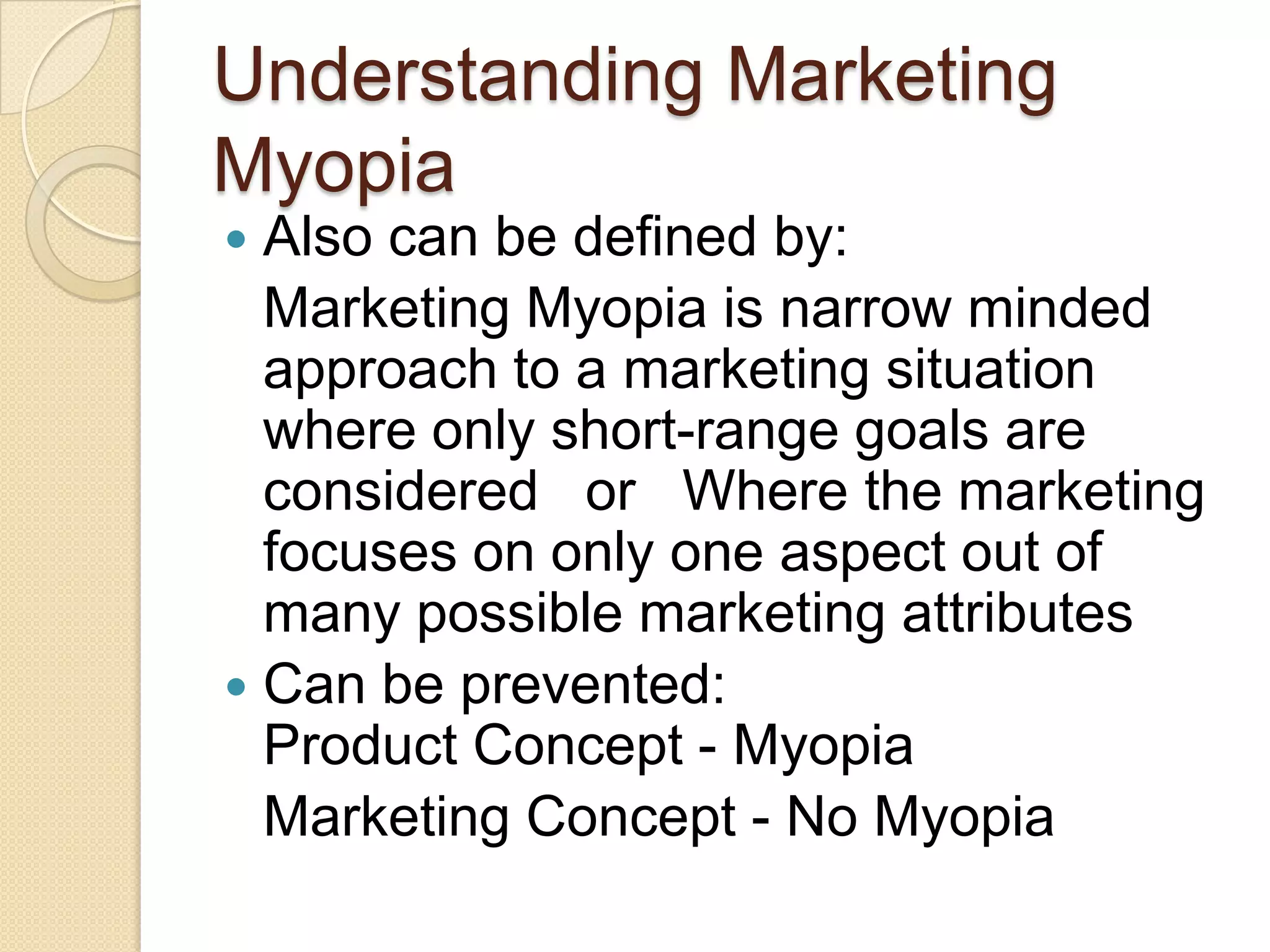 Marketing myopia | PPTX