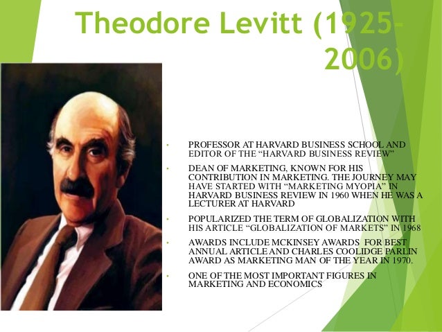 Ted Levitt Marketing Quotes