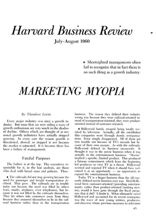 MARKETING MYOPIA case study by fostiima | PDF