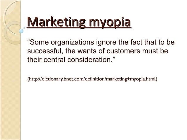 Marketing myopia final | PPT