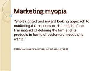 Marketing myopia final | PPT
