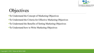How to Write Marketing Objectives | PPTX