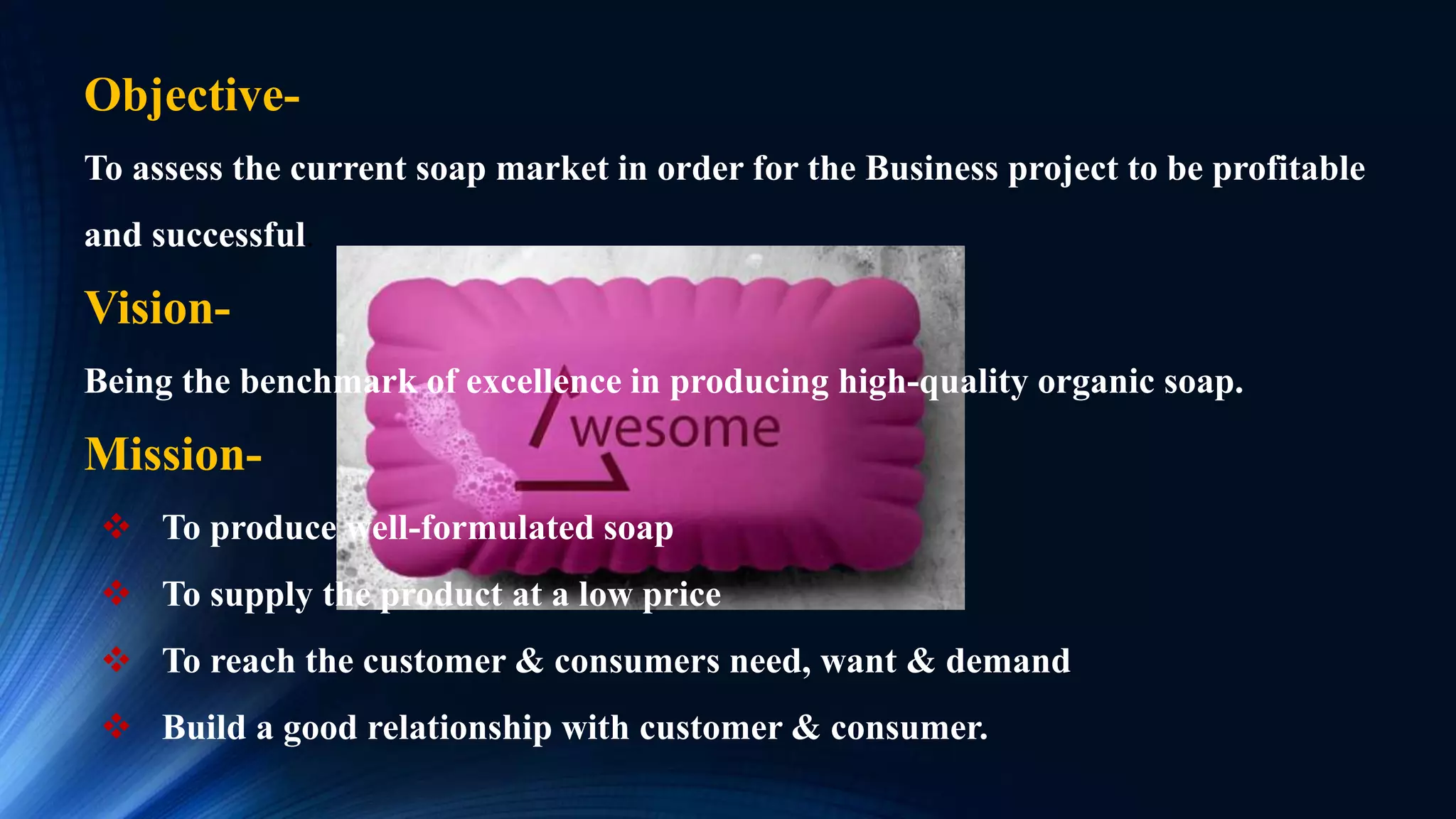 Marketing of an new soap | PPTX