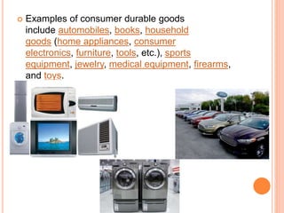 Durable Goods Examples