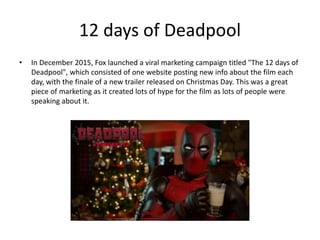 Marketing of deadpool | PPTX