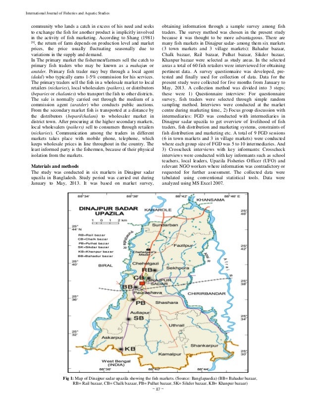 Marketing of fish and fishery products in Dinajpur and livelihoods of ...