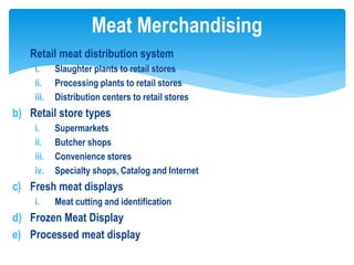 Marketing of meat & meat merchandising practices in india | PDF ...