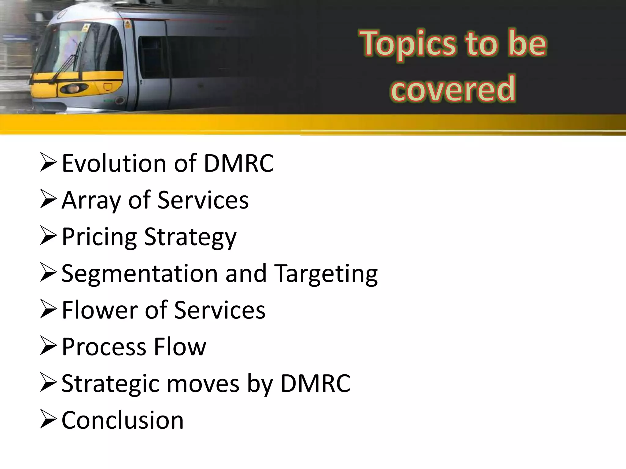 Marketing plan of DMRC | PPTX