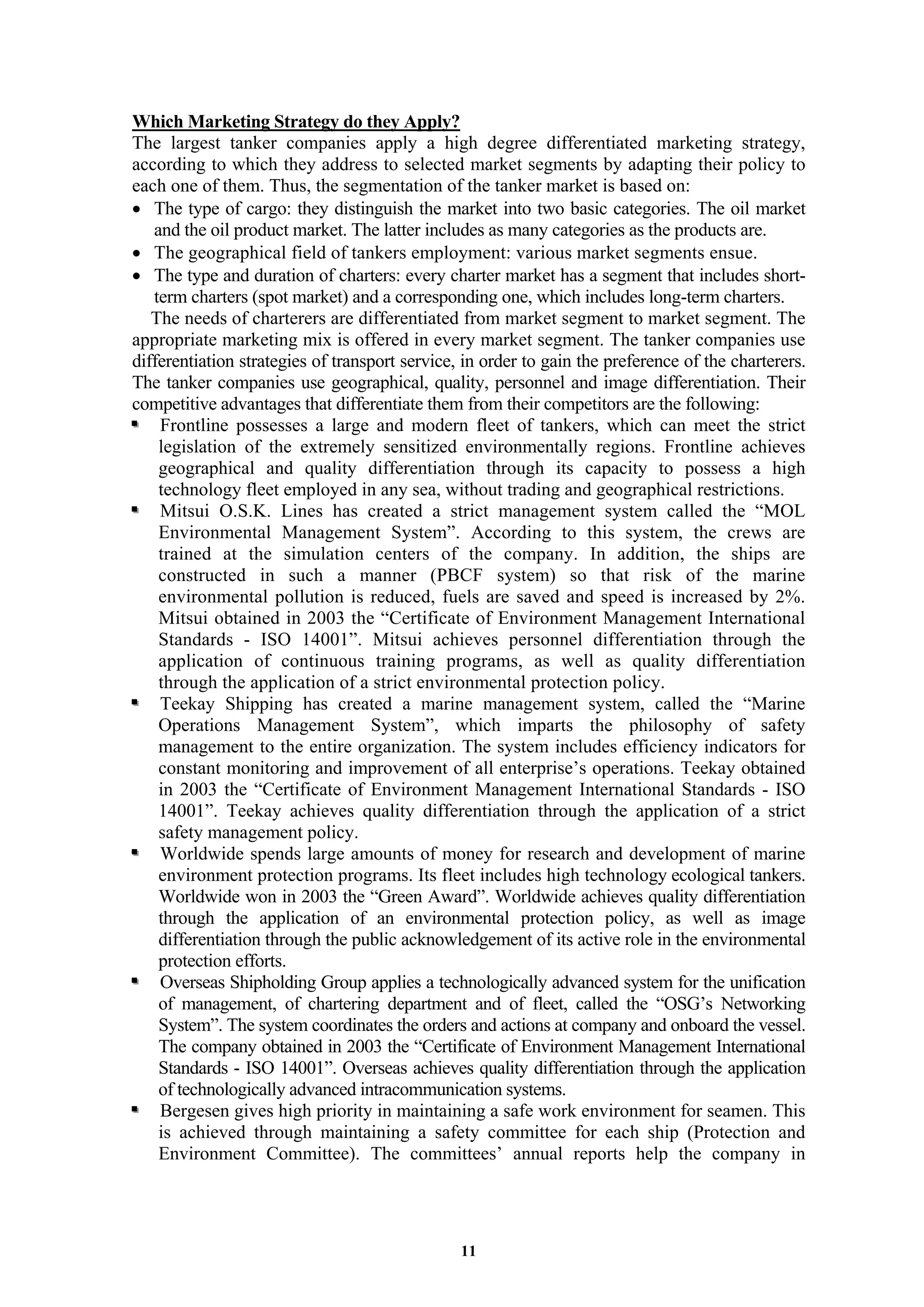 Marketing of shipping companies | PDF