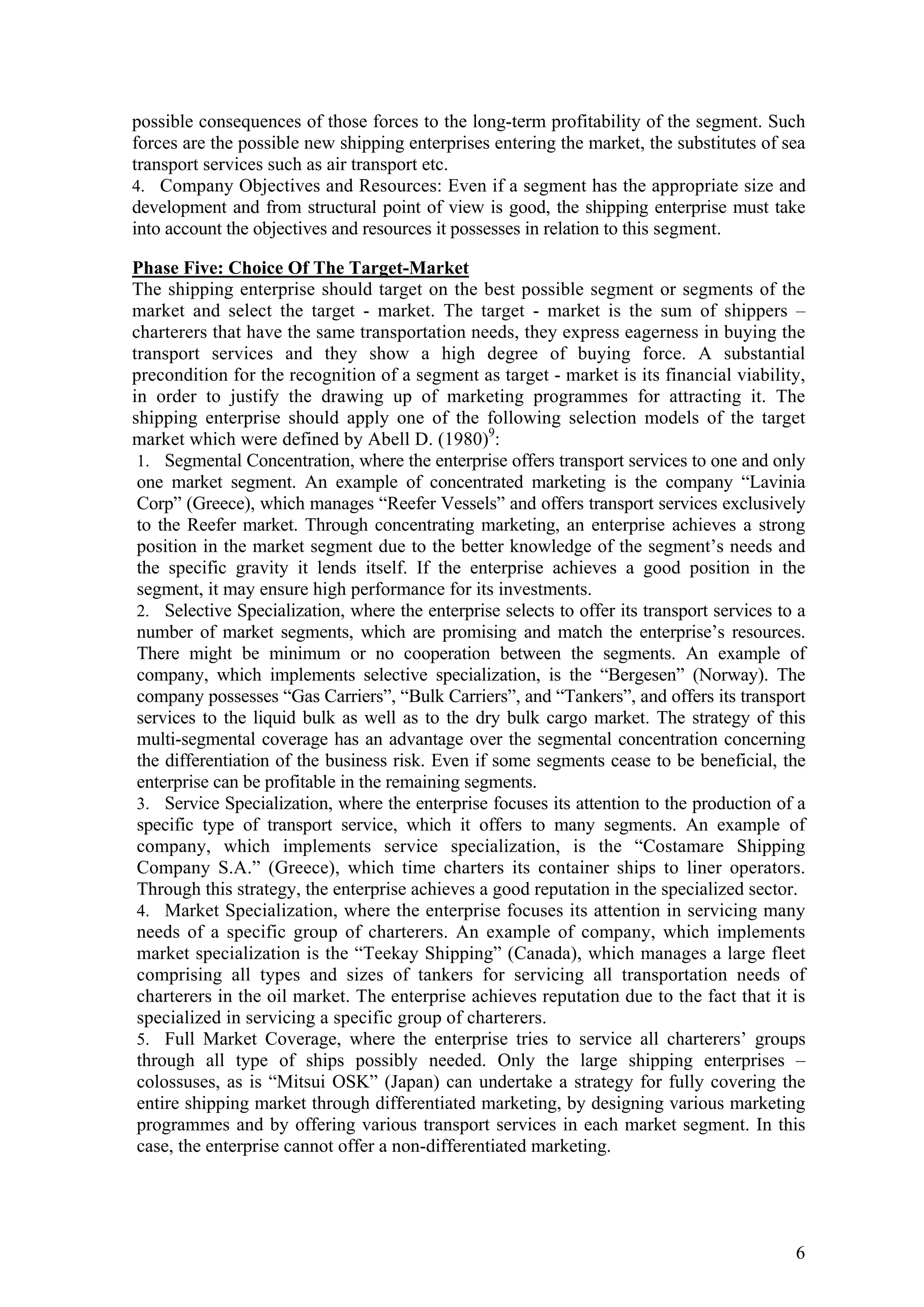 Marketing of shipping companies | PDF