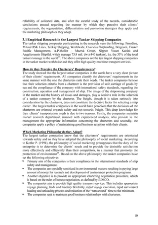 Marketing of shipping companies | PDF