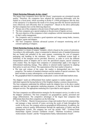 Marketing of shipping companies | PDF