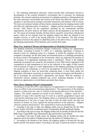 Marketing of shipping companies | PDF