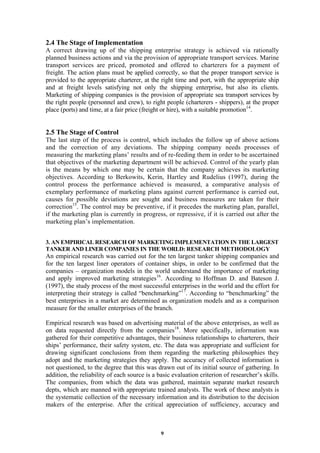 Marketing of shipping companies | PDF