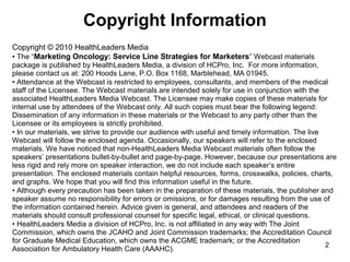 Marketing Oncology: Service Line Strategies | PPT