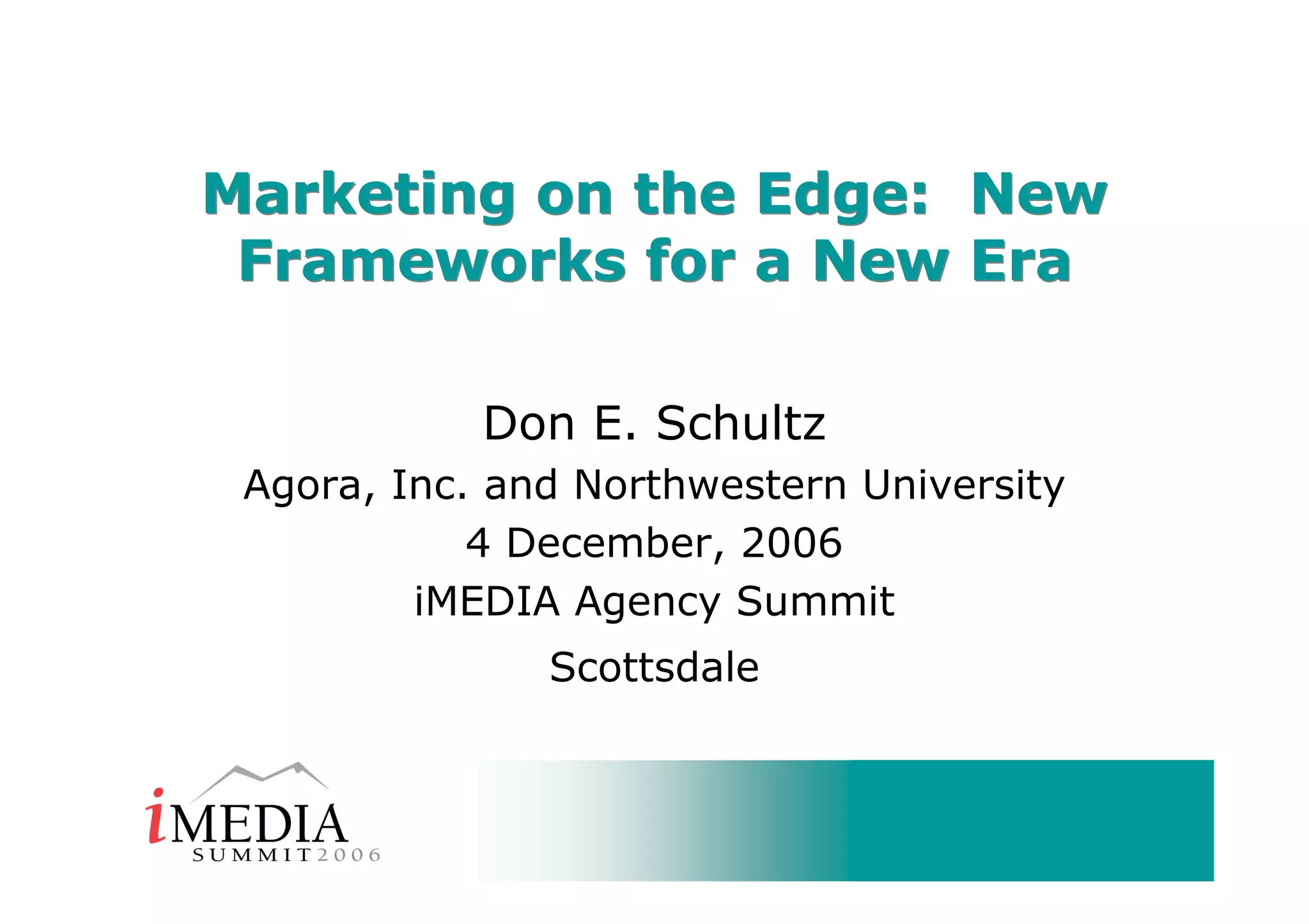 Don E. Schultz - Marketing on the edge | PDF