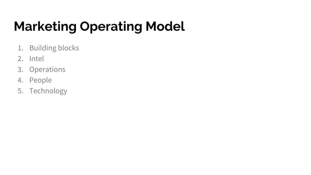 Marketing operating model - Kaiiax | PPT
