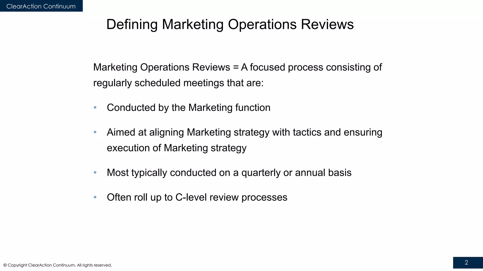 Marketing Operations Reviews: What They Are and Why You Need Them | PPT