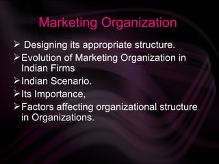 Marketing organisation | PPT