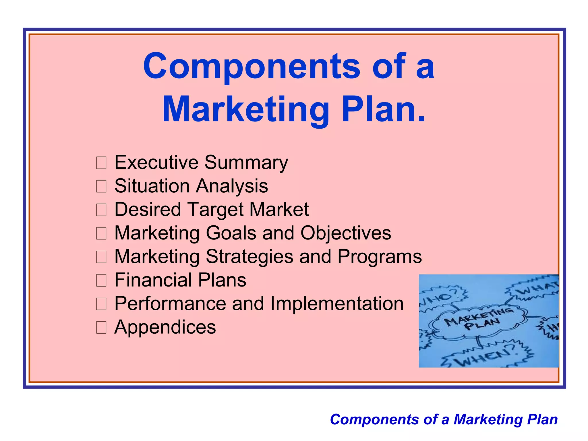 The Marketing Plan | PPT