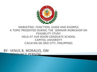 MARKETING: Function, Guide and Example | PPTX