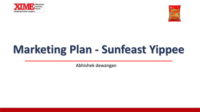 Marketing plan of sunfeast yippee | PPTX | Marketing and Advertising ...