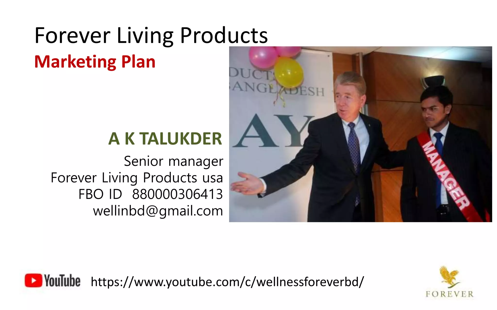 Forever Living Products Marketing Plan | PPTX