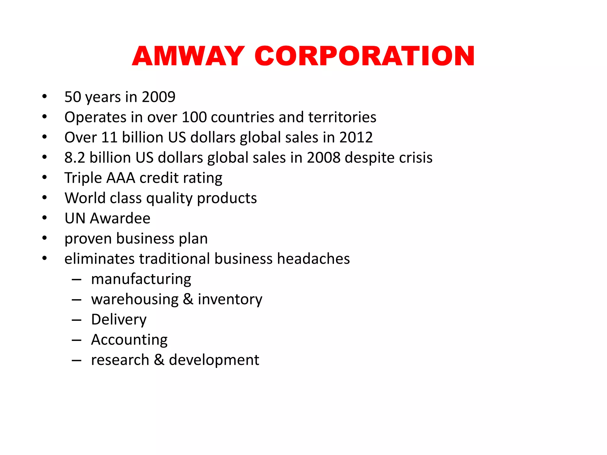 Amway Marketing Plan (new) | PPTX