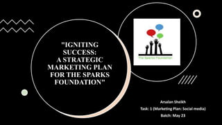 "IGNITING SUCCESS: A STRATEGIC MARKETING PLAN FOR THE SPARKS FOUNDATION ...