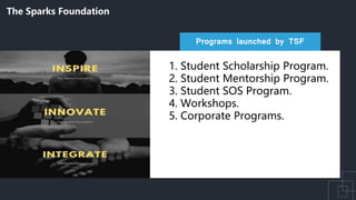 Marketing plan for The Sparks Foundation. | PPTX