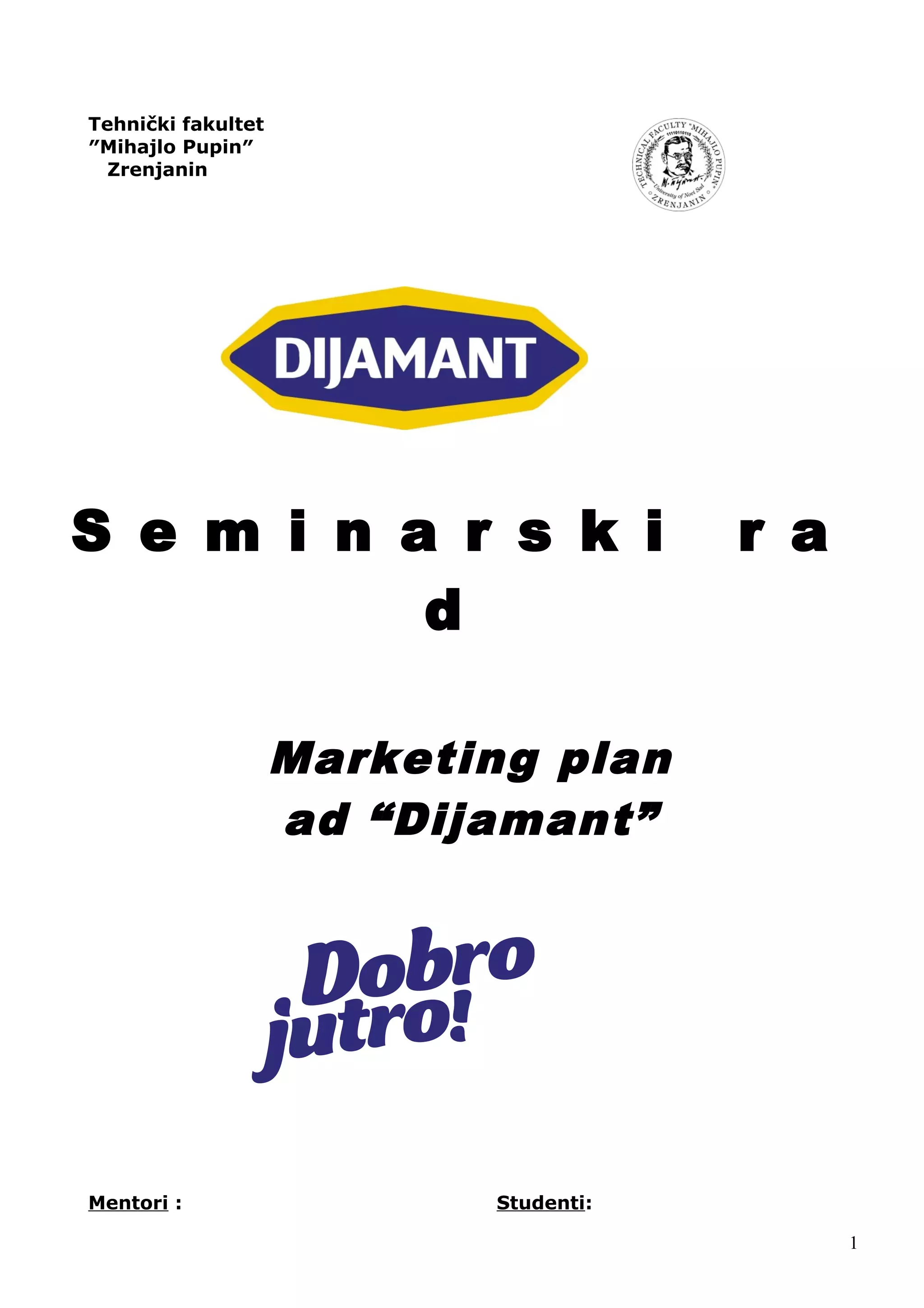Marketing plan ad dijamant | PDF