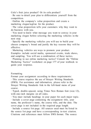 Marketing Plan and BudgetOverviewThis assignment consists of t | DOCX