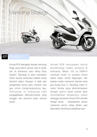 Marketing Plan for Honda PCX | PDF